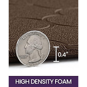 DEXI Kitchen Rugs Anti Fatigue Mats for Floor Cushioned Runner Rug Non Skid Comfort Foam Standing Mat for Office, Sink, 2 Pieces Set 17"x29"+17"x59", Brown