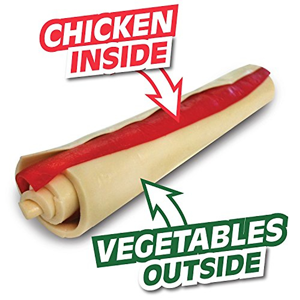 DreamBone DreamSticks, Rawhide Free Dog Chew Sticks Made with Real Chicken and Vegetables, 15 Sticks