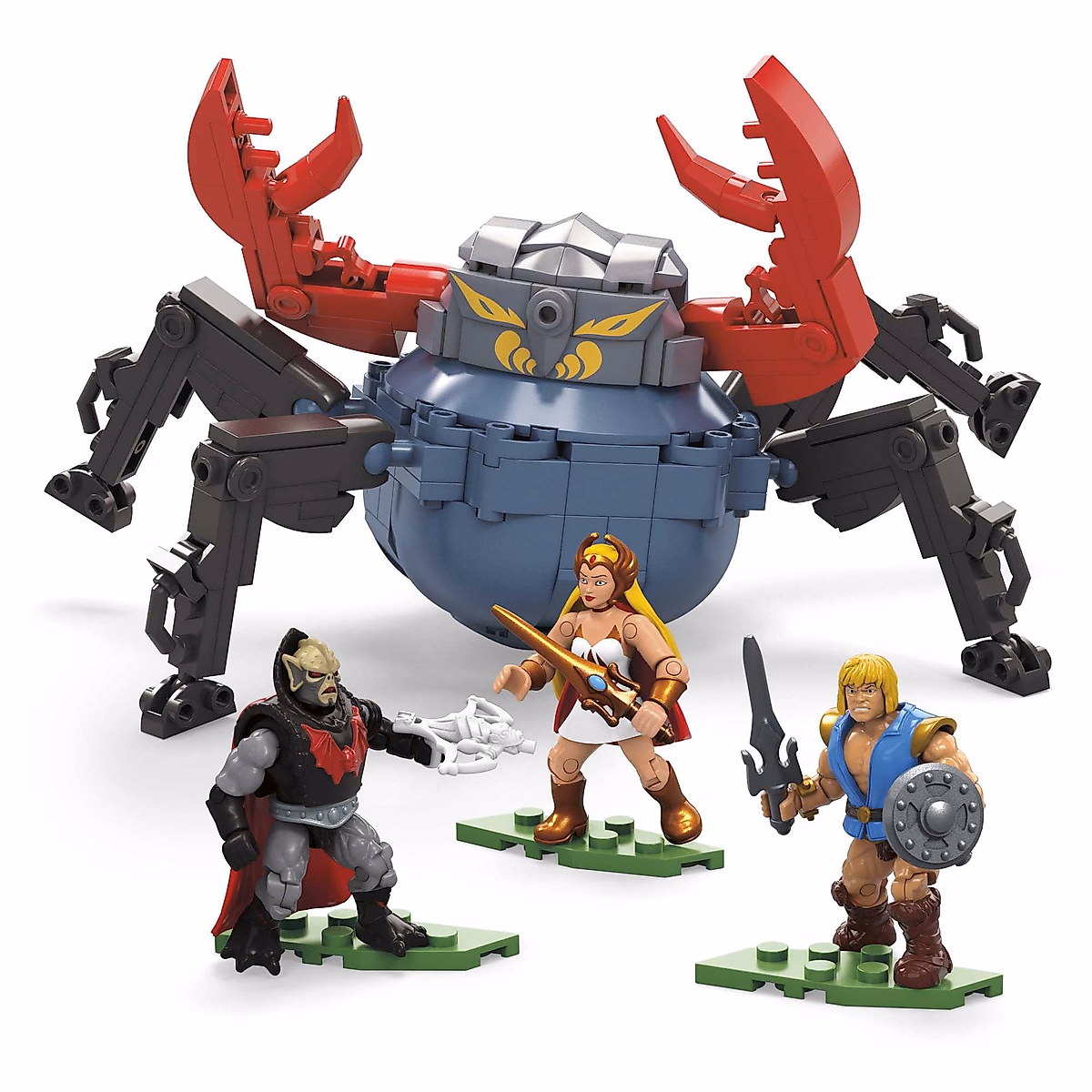 MEGA Masters of The Universe Building Set, She-Ra vs Hordak & Monstroid with 306 Pieces, 3 Poseable Micro Action Figures, for Adult Collectors