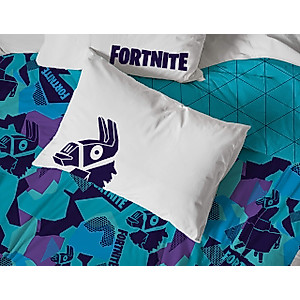 Jay Franco Fortnite Llama Geo Full Sheet Set - 4 Piece Set Super Soft and Cozy Kid’s Bedding - Fade Resistant Microfiber Sheets (Official Fortnite Product)