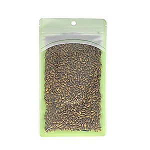 QQ Studio Pack of 100 Flat Clear Polyethylene Plastic Front Window Zip Top Bags with Hang-Hole for Baking Food Products (Clear & Green, 4.7" x 8.3")