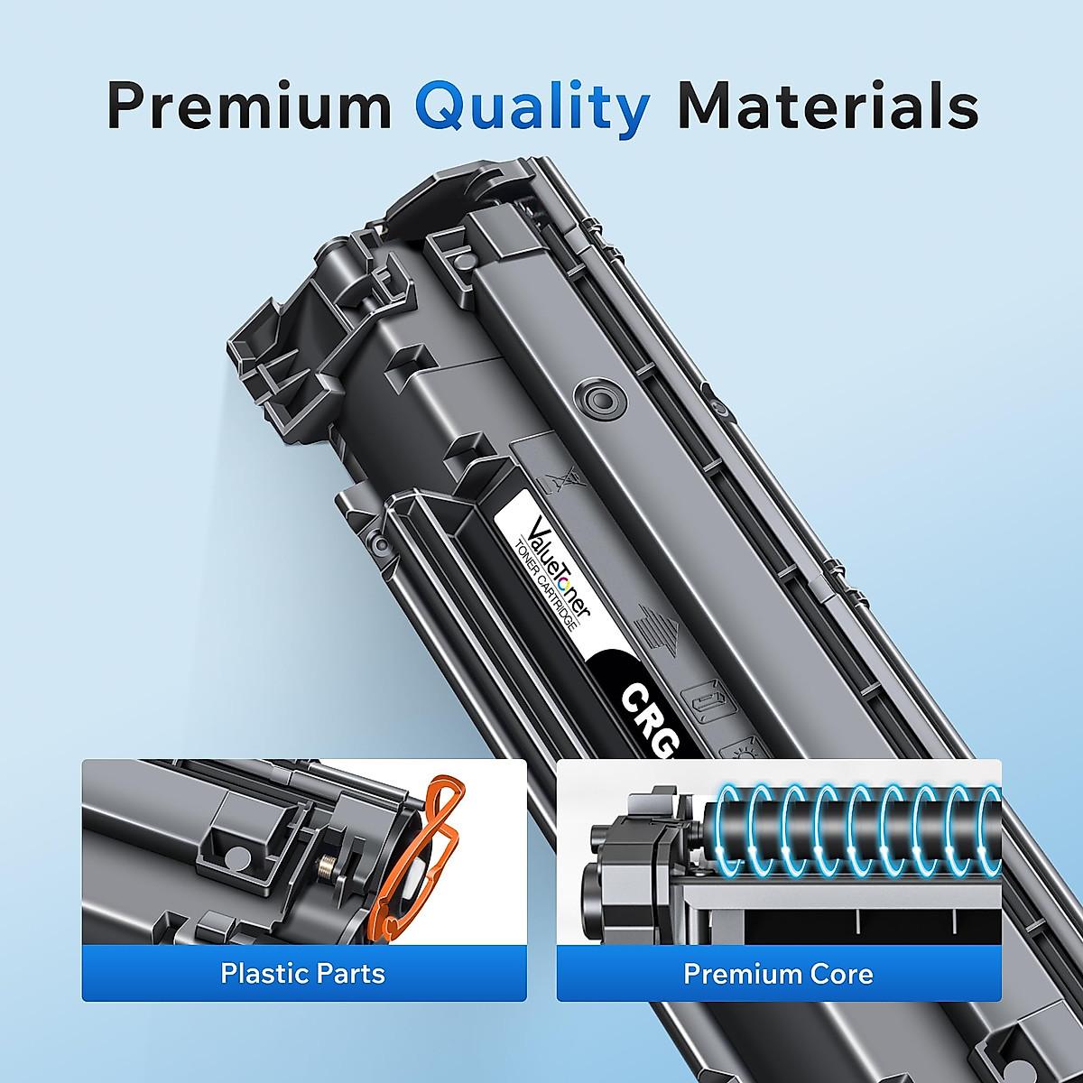 Valuetoner Compatible 125 Toner Cartridge Replacement for Canon 125 (3484B001AA) 1 Black Toner Compatible with Canon ImageClass MF3010, LBP6030w, LBP6000 Printer