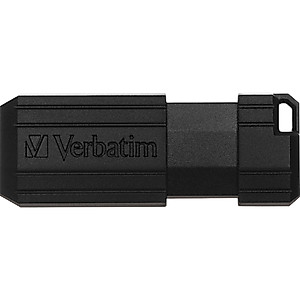 Verbatim 32GB PinStripe Retractable USB 2.0 Flash Thumb Drive – 10 Pack – Black