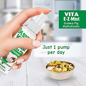Oasis Vita E-Z Mist All-in-1 Multivitamins for Guinea Pigs - Daily Vitamin Supplement Supports Healthy Bones & Teeth, Joints & Digestion, Promotes Healthy Skin Coat, 2-Ounces