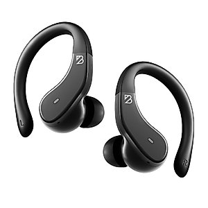 Runner 40 - Secure-Fit Wireless Earbuds for Small Ears, Running Bluetooth Earbuds for Women and Men, Deep Bass Wrap Around Earbuds for Small Ear Canals with EarHooks, Sweatprooof Over The Ear Earbuds