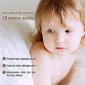 ATreebag Toddler Kids Pillowcase 100% Mulberry Silk, Hypoallergenic Soft Smooth Baby Pillow Cover fits 13x18 12x16, Skin and Hair Benefits for Boys and Girls with Gift Box (Light Plum,1pc,13"x18")