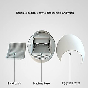 HONGFEISHANGMAO Cat Box Egg Shape Automatic Cat Litter Box Large Splash-Proof Cat Litter Box Semi-Enclosed Deodorant Cat Toilet Pet Supplies Cat Furniture