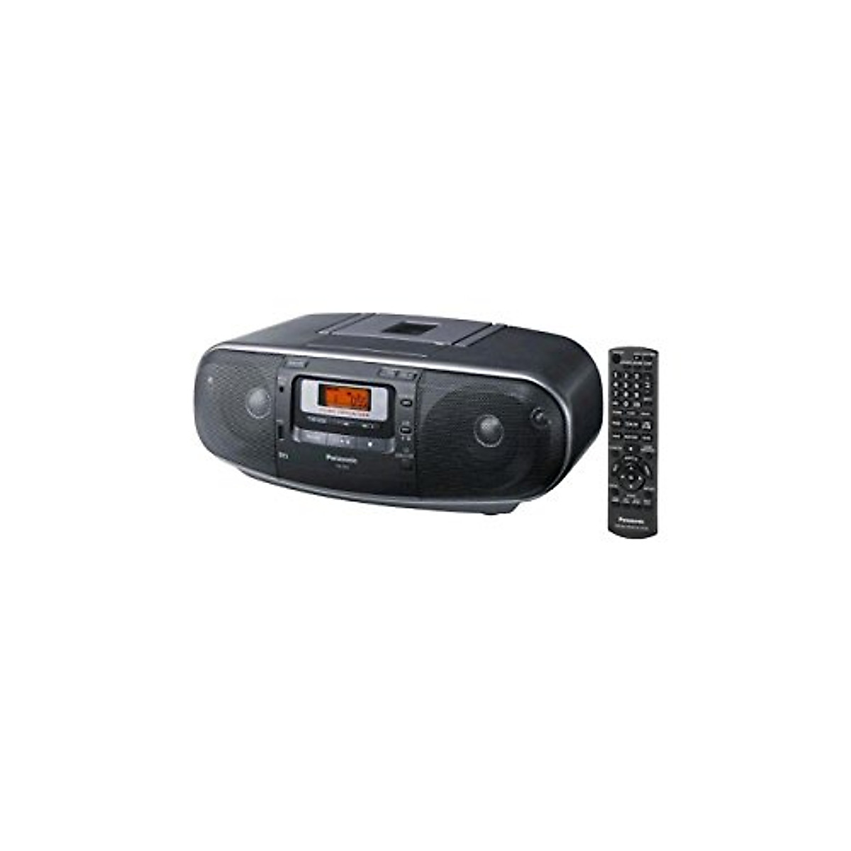 Panasonic RX-D55GC-K Boombox - High Power Portable Stereo AM/FM Radio, MP3 CD, Tape Recorder with USB & Music Port Sound with 2-Way 4-Speaker (Black)