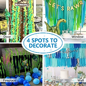 PartyWoo, 51 pcs Blue Balloons and Crepe Paper for Balloon Garland, General Audience, Unisex, Birthday, Wedding Decorations