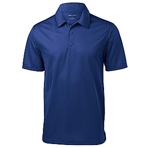 SPORT-TEK Mens PosiCharge Active Textured Polo, Medium, True Royal