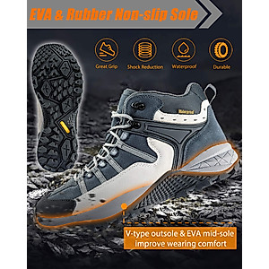 Wando Women's Winter Waterproof Boots Lightweight and hard-wearing Outdoor Hiking Shoes Anti slip Work Boots Tactical Boots.
