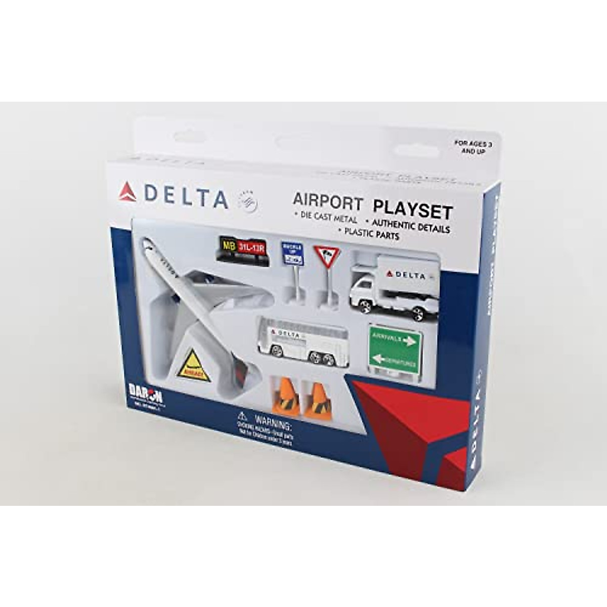 Daron Delta Airlines 12 Piece Playset (Color of the content may Vary)