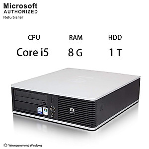 HP Small Form Factor Desktop PC Computer Package, Intel Quad Core i5 up to 3.4GHz, 8G DDR3, 1T, DVD, VGA, DP, 20 Inch LCD Monitor(Brands May Vary), Keyboard, Mouse, Windows 10 Pro 64 Bit (Renewed)