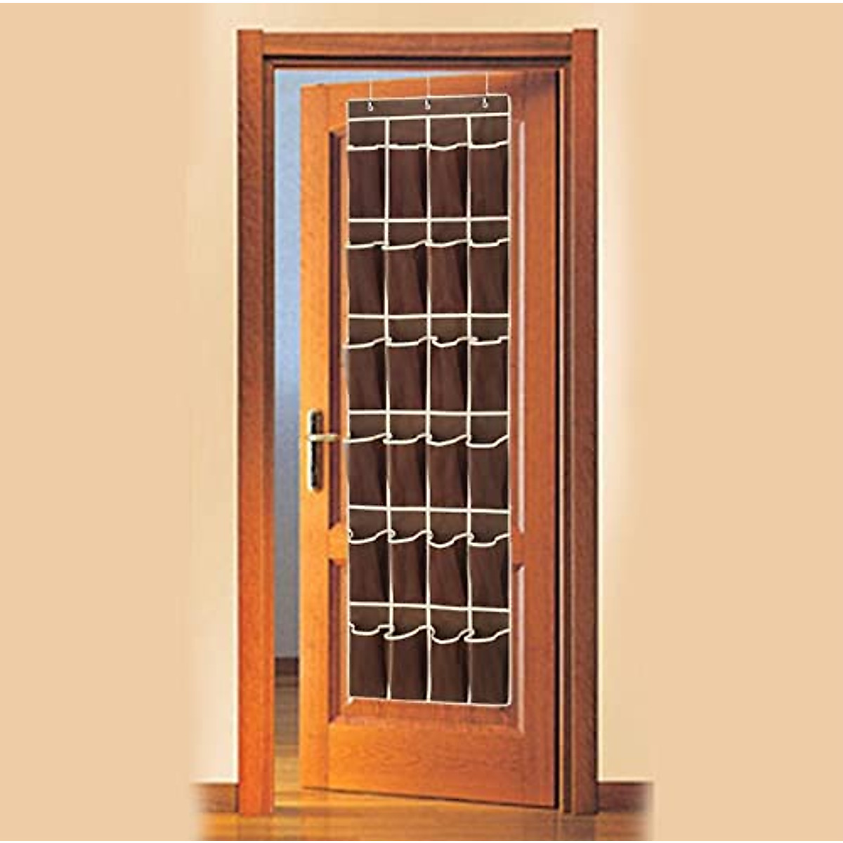 ZPC Shoe hanger Shoe organizer over the door 24 large pockets with 2 metal hooks for men's sports shoes, women's high heels