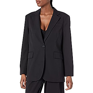 The Drop Women's Ramona Loose Fit Boxy Blazer, Black, XXS