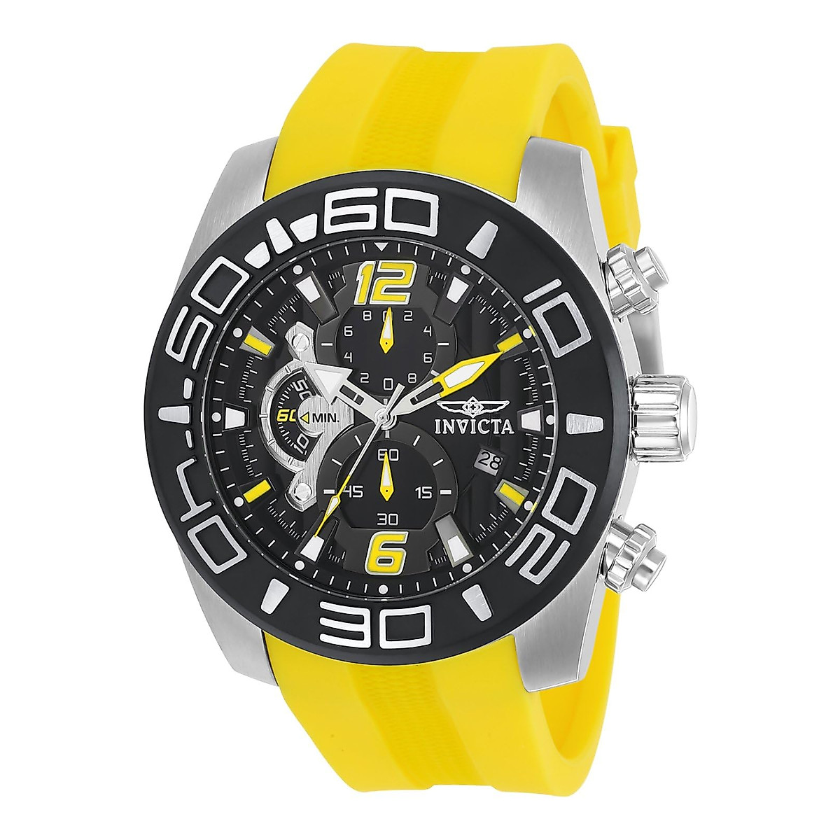 Invicta Men's 22808 Pro Diver Analog Display Quartz Yellow Watch