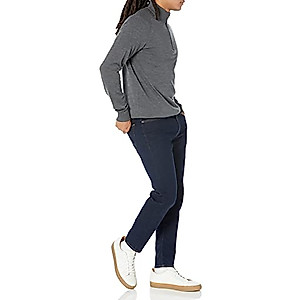 Amazon Aware Men's Regular-Fit Merino Wool Half-Zip Sweater (Available in Tall), Charcoal Heather, Large