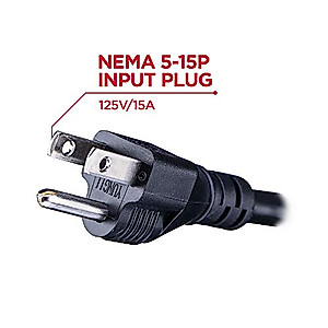 CyberPower PDU15M2F8R Metered PDU, 100-125V/15A, 10 Outlets, 1U Rackmount, Black