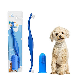VVHOMIFE Comfort Grip Canine Toothbrush for Small Dogs - Ergonomically Designed for Easy Dental Care of Small Dogs and Cats Canine Teeth Cleaning - S