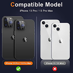 UniqueMe [3 Pack for iPhone 13 Pro/iPhone 13 Pro Max Camera Lens Protector, Tempered Glass [Case Friendly][New version][Scratch-Resistant][Easy Installation] - Clear