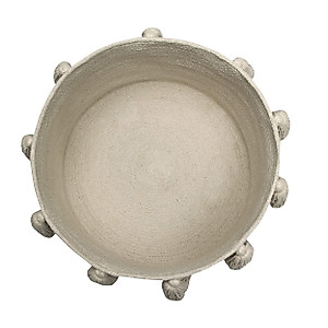 Lorena Canals - Decorative Basket for home storage, nursery, living room, play area, kids' room and much more. Handmade with 100% natural cotton and non-toxic dyes. Natural. Dimensions: 1' x Ø 1' 6''.