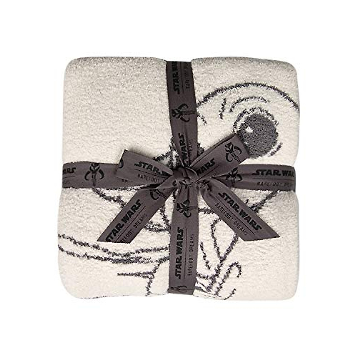 Barefoot Dreams CozyChic The Mandalorian Throw Cream/Graphite One Size, 54"x72" (DNHCC1990-121-00)