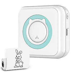 SUNLONG Mini Pocket Sticker Printer, Bluetooth Wireless Portable Mobile Printer Machine Thermal Printer for Notes, Memo, Photo, Pocket Label Receipt Printer Compatible with iOS & Android