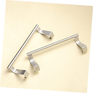 Amosfun 2pcs Towel Organizer Holder Stainless Steel Towel Stand Towel Storage Holder Stainless Steel Towel Hanger Door Towel Hanger Towels Mutifunctional Storage Holder Towel Rail Cupboard