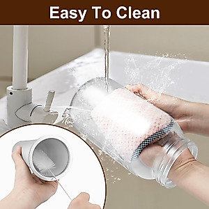 Behidiruch Cold Brew Coffee Maker Pitcher, 64 oz Iced Coffee Maker with Stainless Steel Filter and Pour Spout Handle Lid, Wide Mouth Thick Glass Mason Jar for Iced Coffee, Lemonade, Fruit Drinks