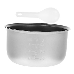 SHOWERORO Rice Cooker Liner Stainless Steel Container Interior Accessories Griddle Grill Accessories Rice Cooker Insert Ceramic Inner Pot Rice Maker Interior Pot Cooker Cooking Pot 3l Metal