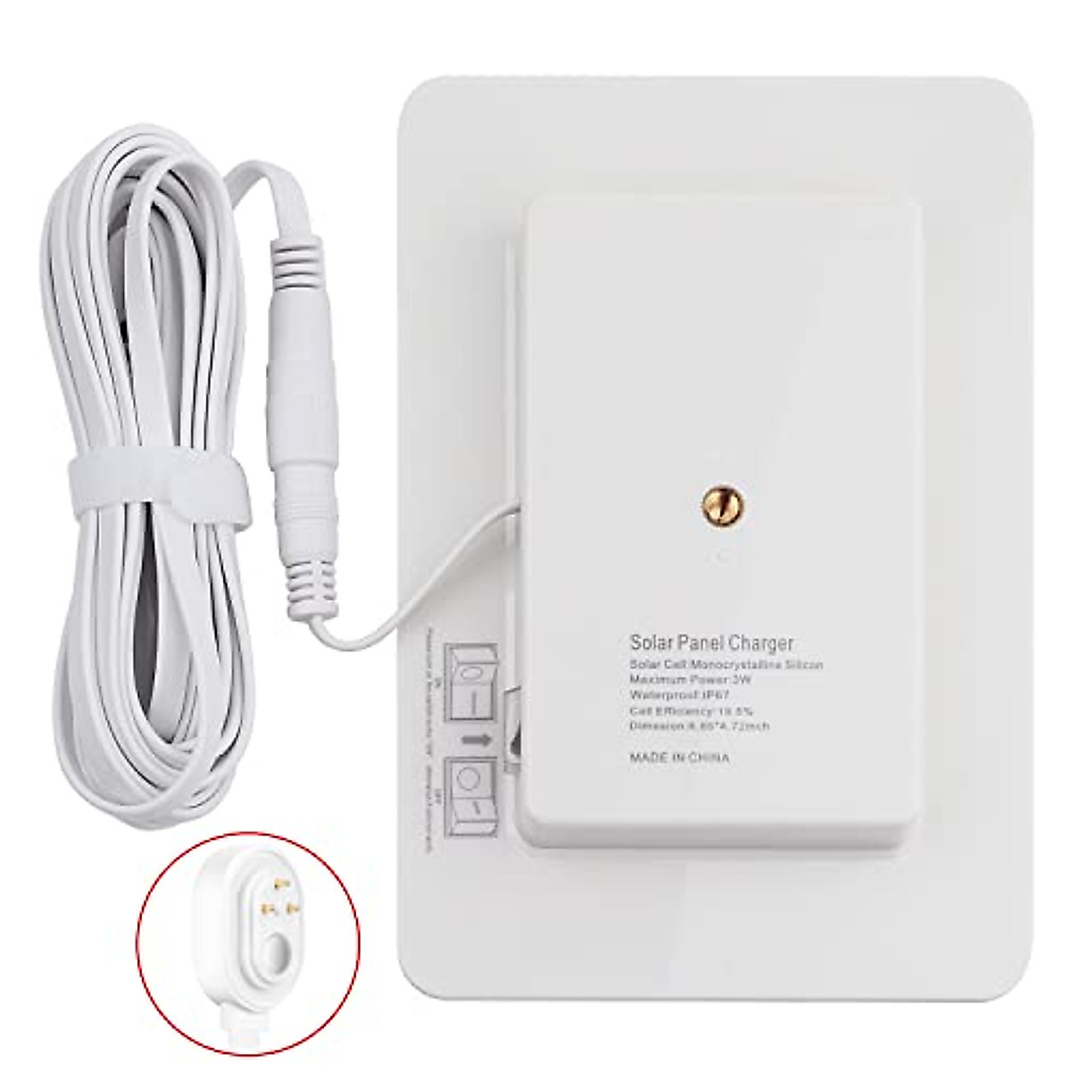 UYODM Solar Panel for Arlo Pro 3/Pro 4/Ultra/Ultra 2,Continuous Power Supply, IP66 Weatherproof (3PACK,White)