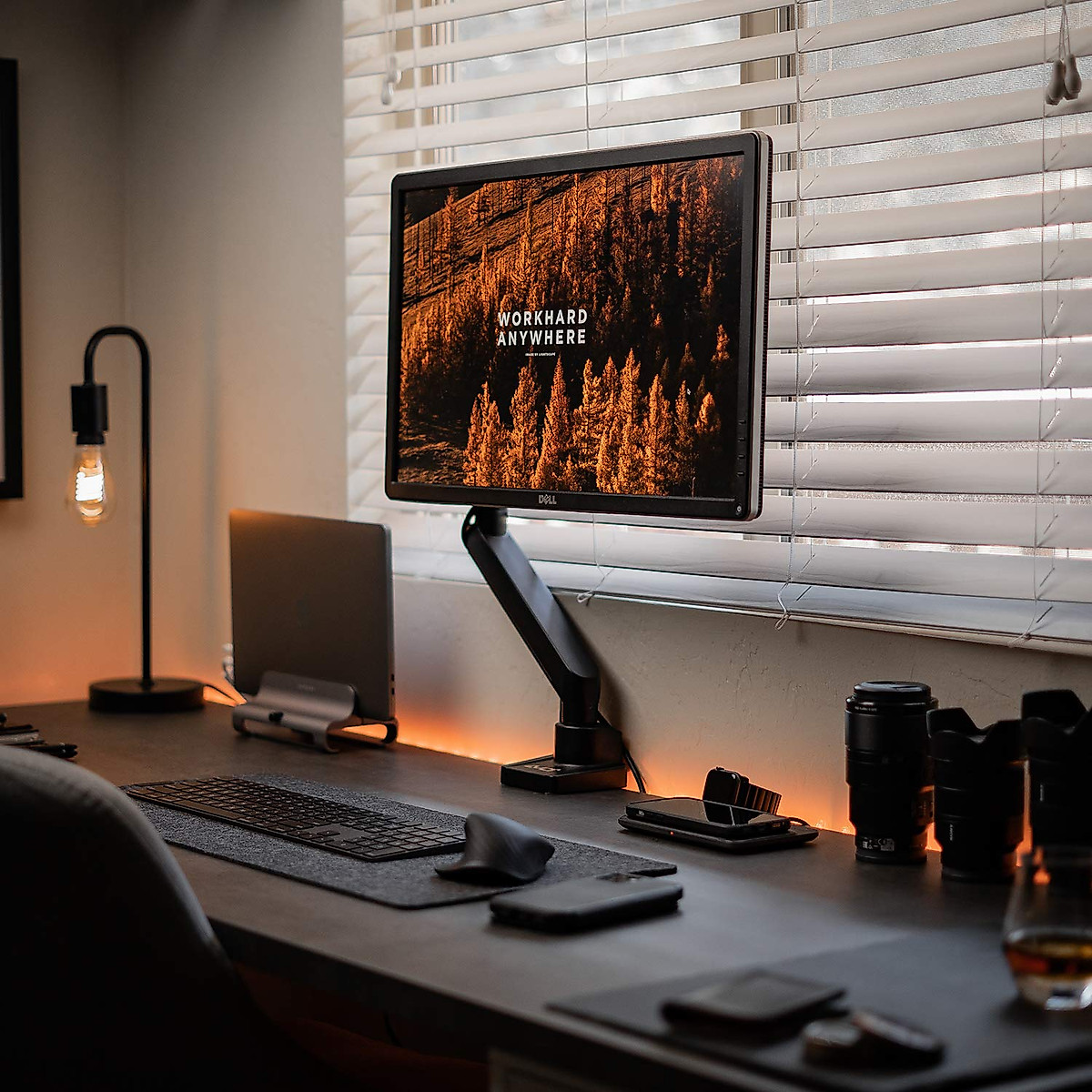 AVLT Single 13"-32" Monitor Arm Desk Mount fits One Flat/Curved/Ultrawide Monitor Full Motion Height Swivel Tilt Rotation Adjustable Monitor Arm - VESA/C-Clamp/Grommet/Cable Management