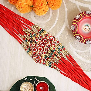 TIED RIBBONS Rakhi for Brother (Set of 12) | Bro Rakhi with Card | Rakhi for Bhaiya | Roli Chawal - Raksha Bandhan Rakhi Bracelet for Brother Rakhi Set | Bhai Rakhi Thread | Rakhi Set for Brother