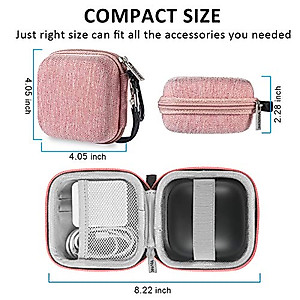 Youtec Compatible with Powerbeats pro Case Cover, Hard Travel Protective Carrying Storage Cover Case Nylon Accessories Bag Women Men with Lanyard + Carabiner Compatible with Power Beats Pro