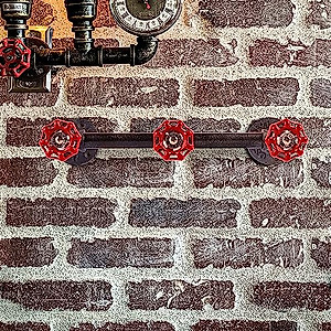 MENZOM Coat Rack Wall Mounted - 3 Hooks,Industrial Pipe Decor Single Coat Hook,Hooks for Hanging Heavy Duty,for Coat Hat Towel Purse Robes Mudroom Bathroom Entryway