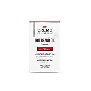 Cremo Hot Beard Oil - Deep Conditioning Beard Softener, Nourishing Formula, 4 pc
