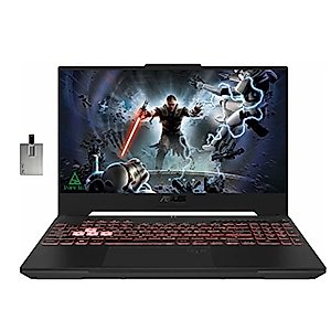 ASUS 2022 TUF A15 15.6" FHD 144Hz Gaming Laptop, AMD Ryzen 7-6800H Processor, 16GB DDR5 RAM, 512GB PCIe SSD, Backlit Keyboard, GeForce RTX 3050Ti 4G, HD Webcam, Win 11, Gray, 32GB Snowbell USB Card