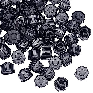 OLYCRAFT 50pcs Black Syringe Tip Caps 10mm Thick Luer Lock Tip Syringe Luer Lock Cap 12~12.5mm Diameter No Needle Tip Cap for Feeding Tubes Black Syringe Tip Cap