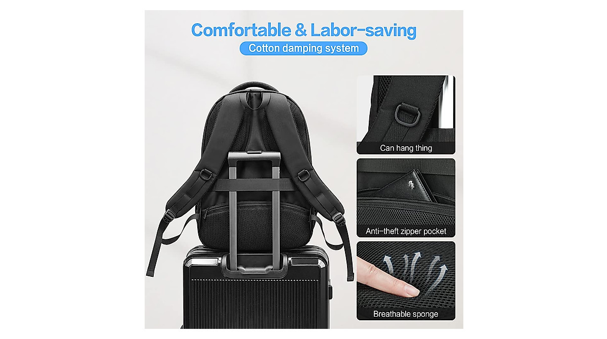 OIWAS Business Laptop Backpack 36L with USB Charging & Water Resistance