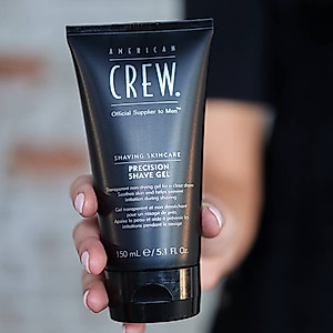 American Crew Shave Gel for Men, Soothes Skin and Prevents Irritation, 5.1 Fl Oz