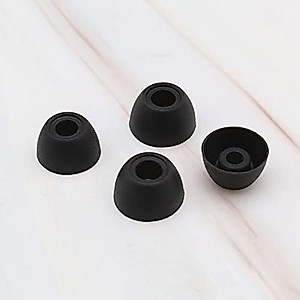 4 Pairs Silicone Anti-Slip Eartips Compatible with Samsung Galaxy Buds 2019 & 4 Pairs Earhooks Compatible with Samsung Galaxy Buds+ R175/R170 Black