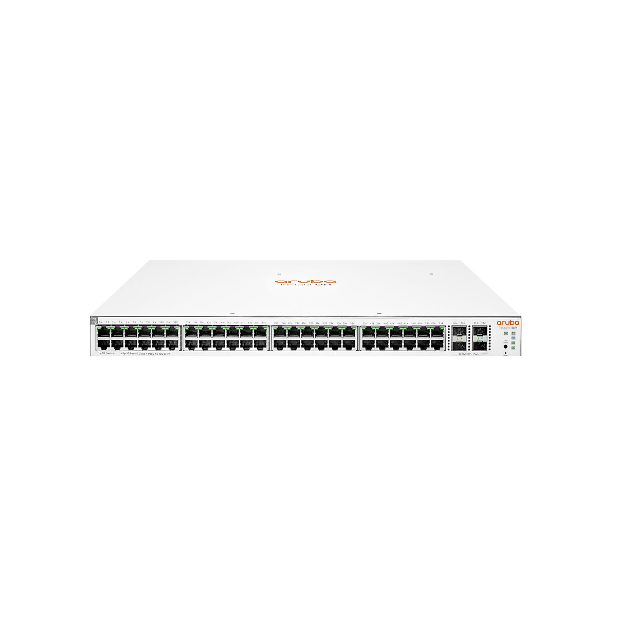 Aruba Instant On 1930 48-Port Gb Ethernet 48xGE PoE (370W), 4X 1G/10G SFP+, L2+ Smart Switch US Cord (JL686A#ABA)