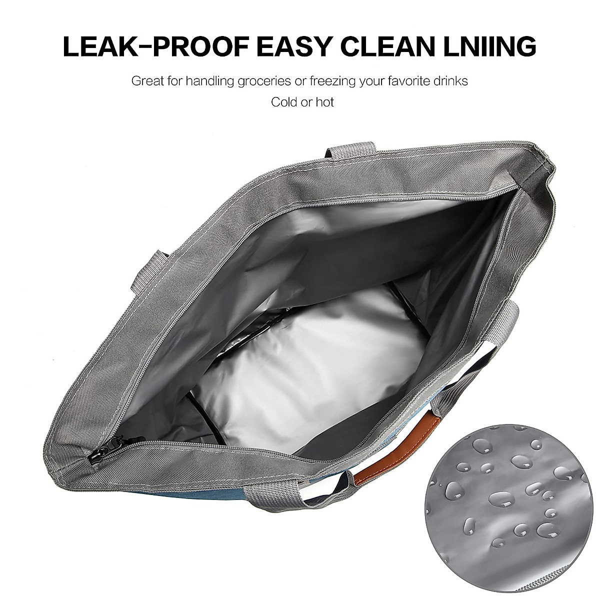 Insulated Cooler Bag - Reusable, Thermal Foam Insulation for Hot/Cold Food, Ideal for Delivery, Travel, and Picnics