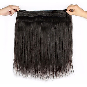 Straight Bundles 10A Brazilian Straight Human Hair Bundles 18 20 22 Inch 3 Bundles 100% Unprocessed Virgin Straight Weave Bundles Human Hair Natural Color