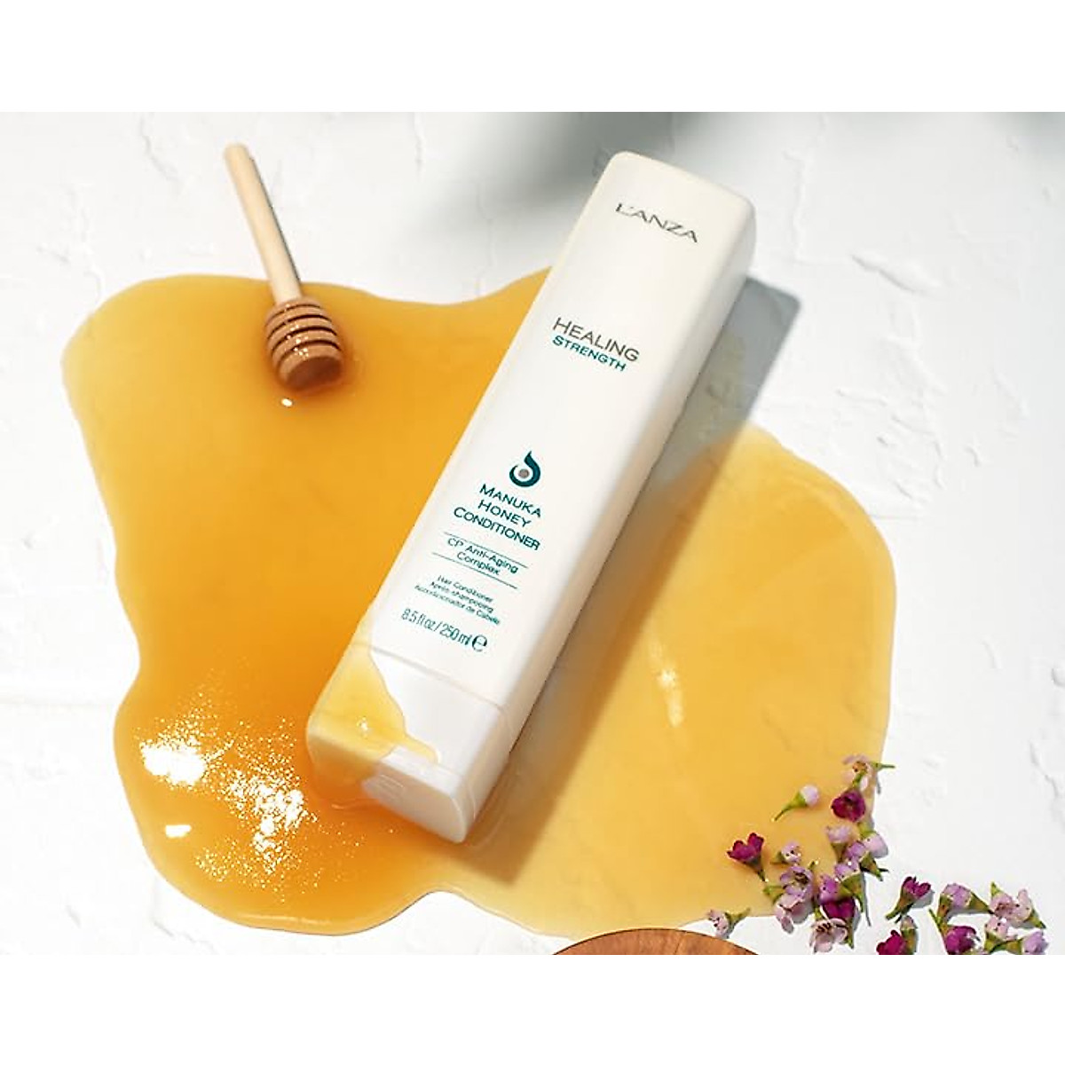 L’ANZA Healing Strength Manuka Honey Conditioner - Strengthens, Protects and Restores Weak, Fragile, and Aged Hair, Rich with Keratin Protein, Healing Oils, and Vitamin C (8.5 Fl Oz)