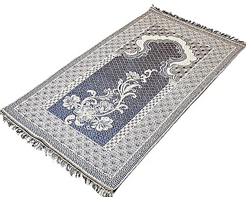 Ottoman Turkish Style Muslim Prayer Rug, Floral Pattern Prayer Mat (One Thin Prayer Rug)