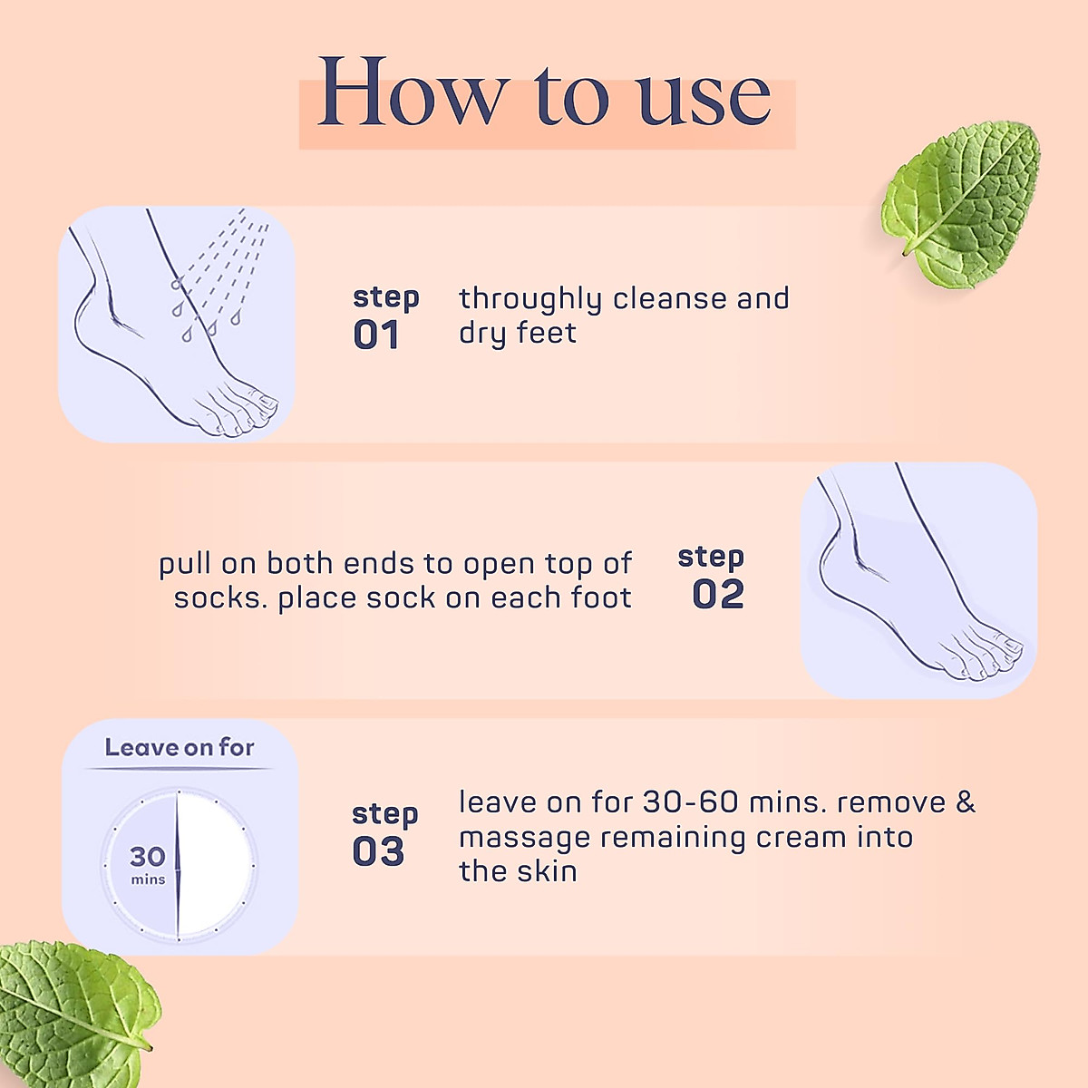 SpaLife Invigorating Spearmint & Tea Tree Oil Foot Sockies (3 Ct)