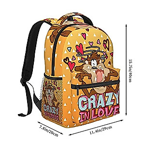 lwufnok Tasmanian Devil Taz Backpack Versatile High capacity Casual Backpack 16" for girls men boys