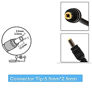 Eagleggo 18V 1.5A AC/DC Adapter Power Supply Cord Cable Charger with OD: 5.5mm x ID: 2.5mm Barrel Round Plug Tip 18.0V Series 18VDC 1500mA Fits 1000mA 800mA 750mA 500mA 400mA 300mA 200mA 100mA