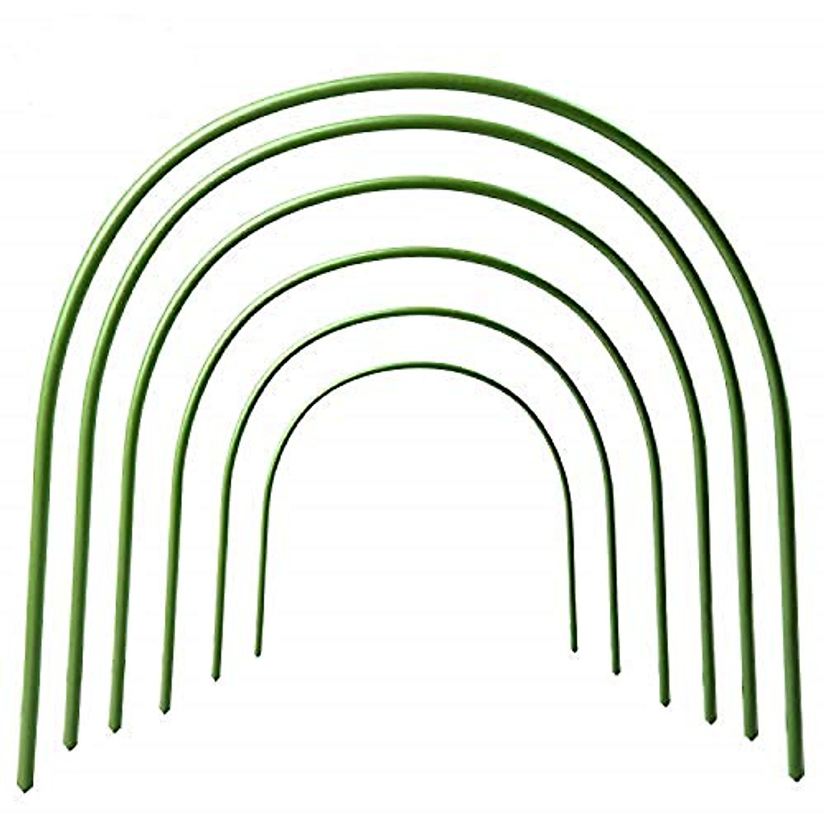 Greenhouse Hoops,Plastic Coated Hoops with Steel Inside Rust-Free Grow Tunnel Tunnel Support Hoops for Garden Fabric,19.7"x19.7"/6-Pack